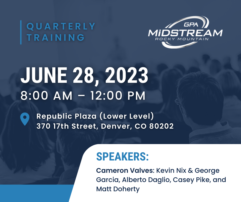 Q2 Training - GPA Midstream Rocky Mountain Chapter